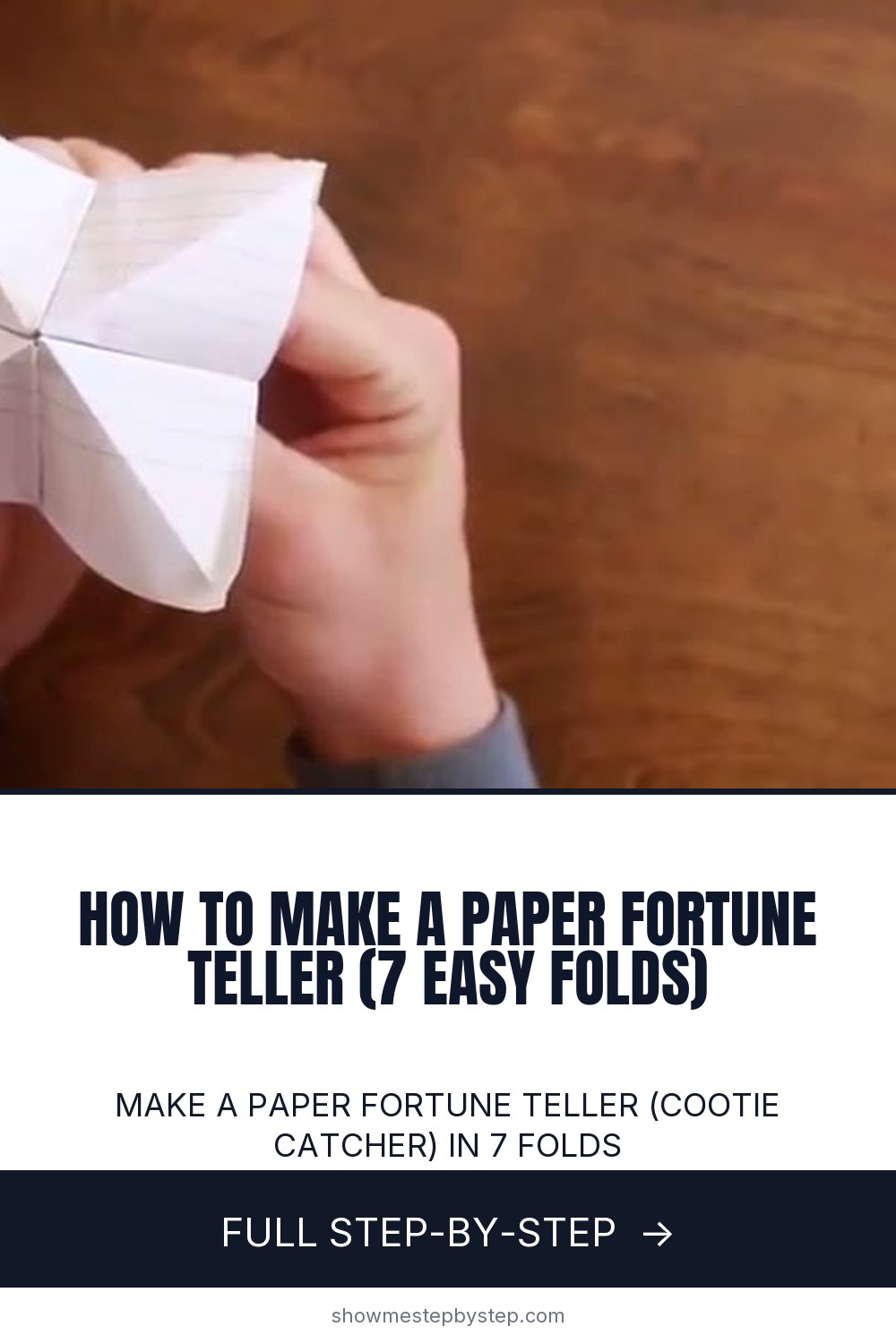 How to Make a Paper Fortune Teller - 7 Easy Folds