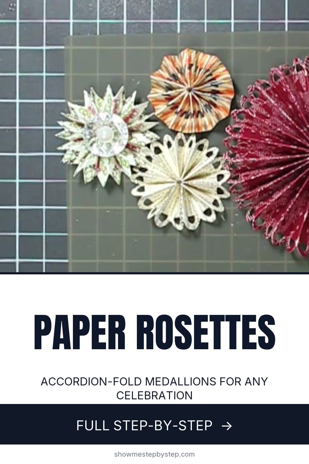 How to Make Paper Rosettes - Easy Accordion-Fold Medallions