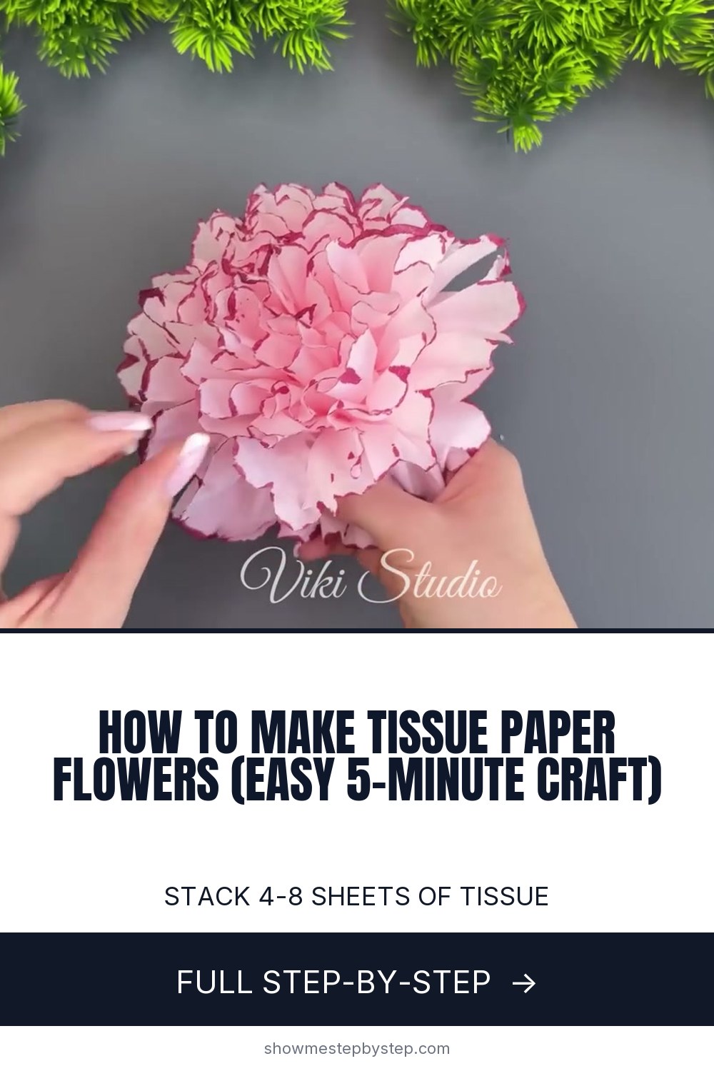 How to Make Tissue Paper Flowers (Easy 5-Minute Craft)